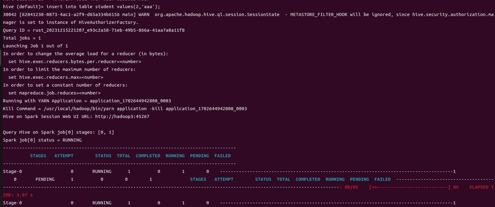 Ubuntu22.04配置Hive及Hive on Spark